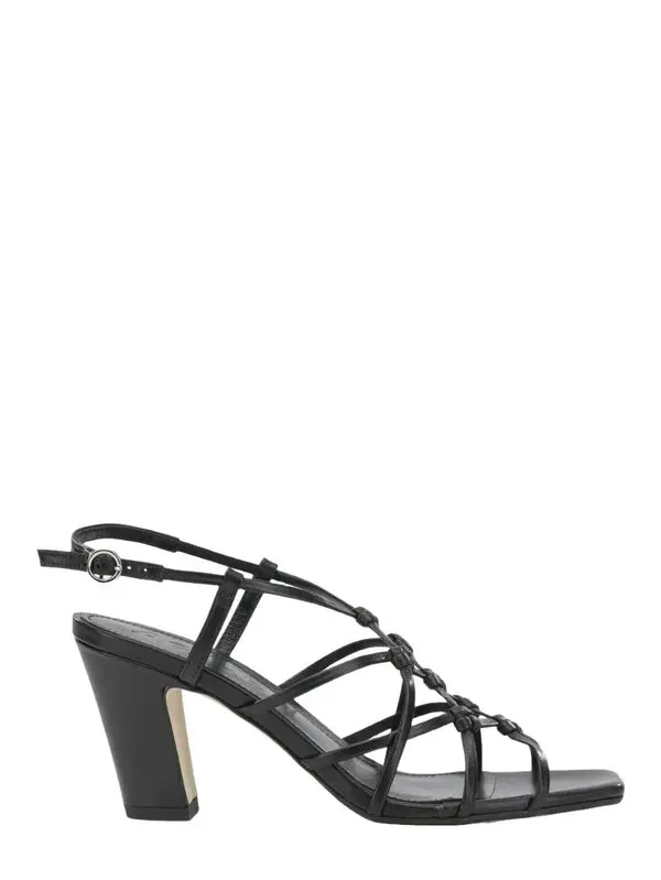 AeydĒ Acacia Knotted Caged Sandals - Black
