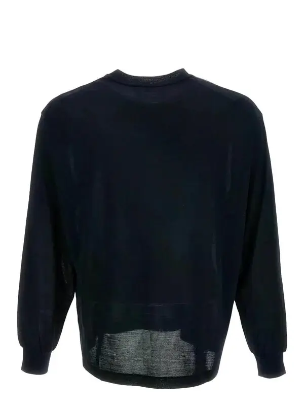 KAPTAIN SUNSHINE Long Sleeve Ribbed Sweater - Blue
