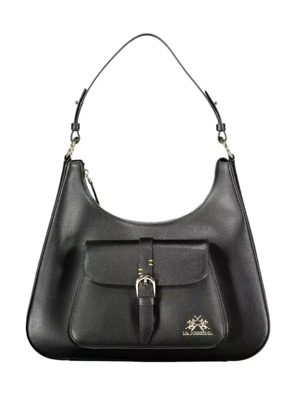 LA MARTINA Pebble-texture Shoulder Bag - Black
