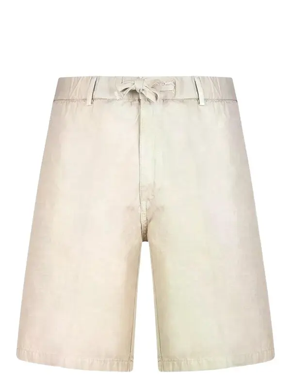 BRIGLIA 1949 Beige Slub Texture Drawstring Waist Shorts - Neutrals