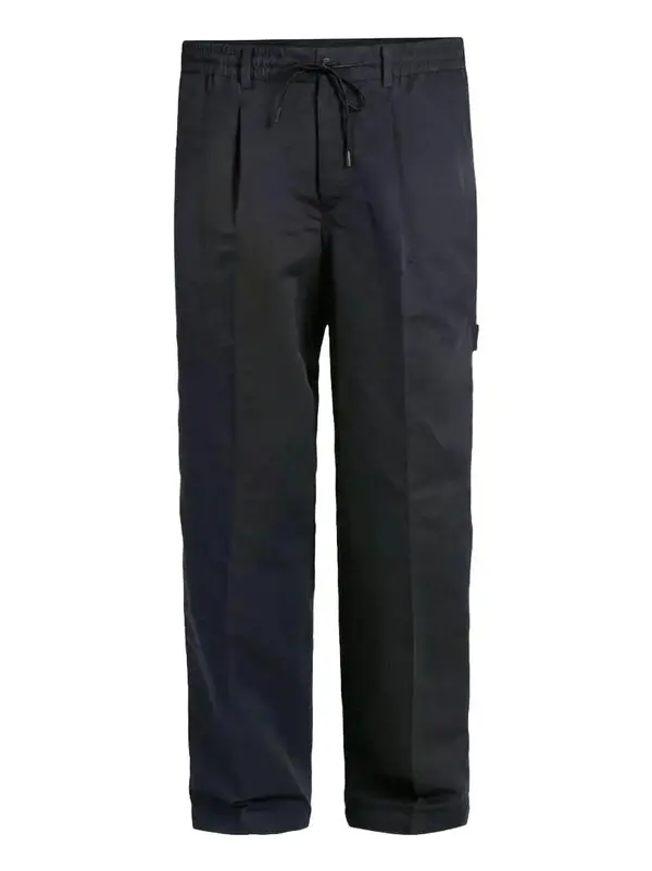 PT TORINO Pleated Drawstring Trousers - Black
