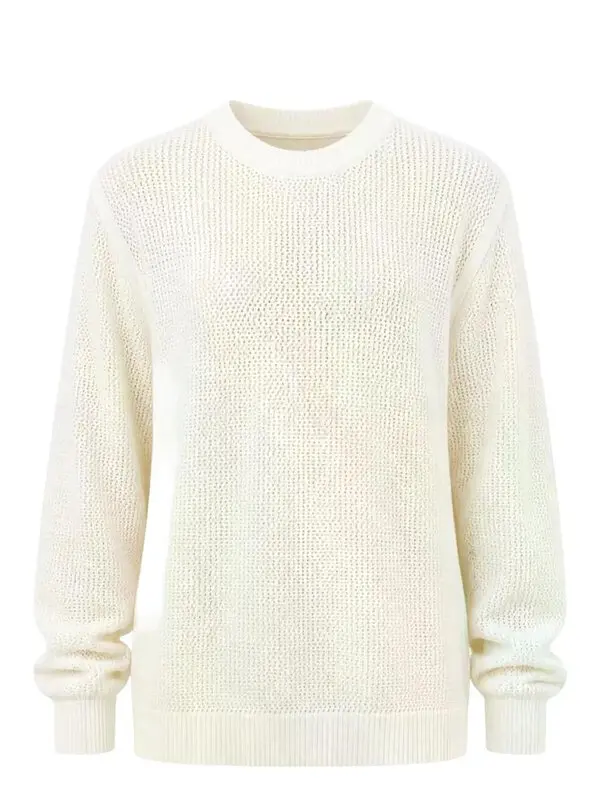 Maison Kitsuné Open-knit Crewneck Sweater - Neutrals