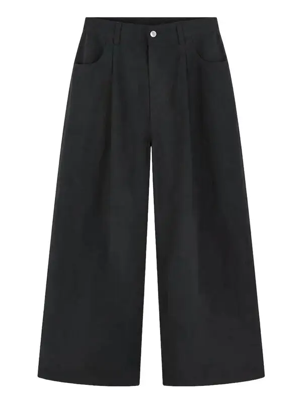 Comme Des Garçons Pleated Wide-leg Trousers - Black