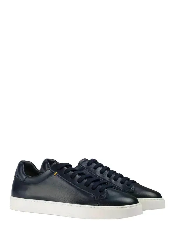 DOUCAL'S Leather Lace-up Sneakers - Blue