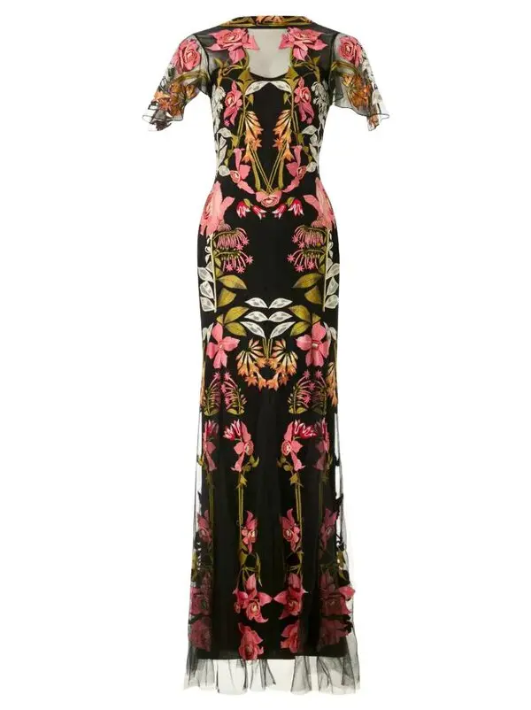 TEMPERLEY LONDON Lucille Embroidered Dress - Black