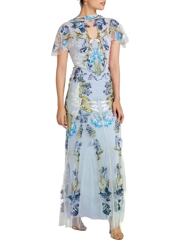 TEMPERLEY LONDON Lucille Embroidered Dress - Blue