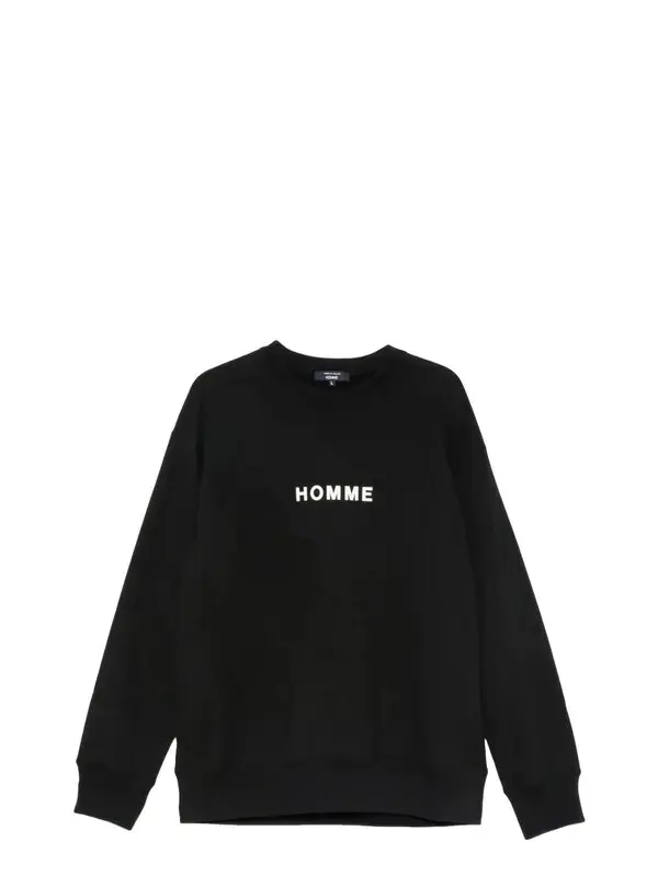 Comme Des Garçons Logo Print Sweatshirt - Black