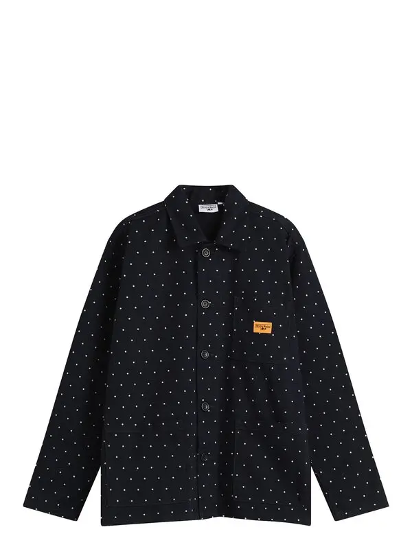 SERVICE WORKS Polka Dot Chore Shirt Jacket - Navy