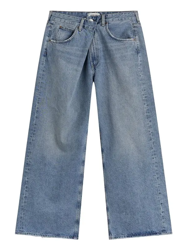 AGOLDE Vana Fold Jean In Marbled Vintage Indigo - Mantra