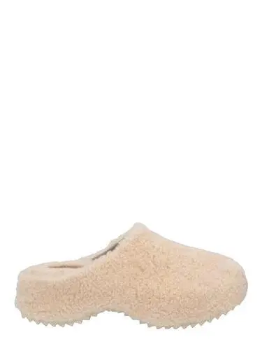 Inuikii Shearling Mules With Square Heel - Beige