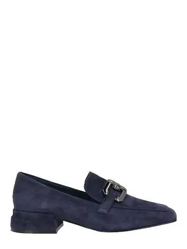 JEANNOT Suede Loafers With Embellishment - Navy