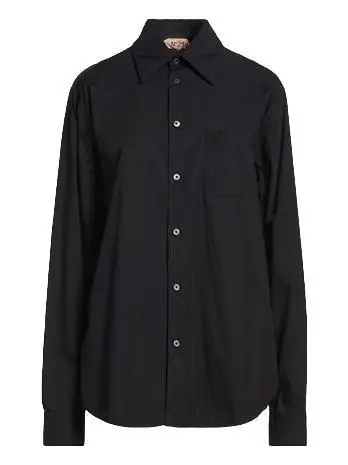 N°21 Cotton Embroidered Logo Shirt - Black