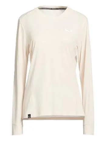 SALEWA Recycled Polyester, Polyester, And Lyocell Long Sleeve T-shirt - Beige