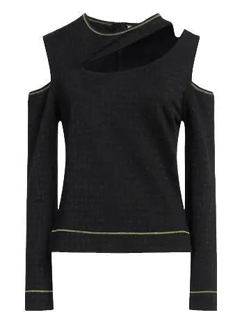 GANNI Top Size Recycled Polyester, Organic Cotton, Polyester, Elastane - Black