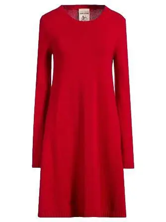 SEMICOUTURE Mini Dress In Virgin Wool And Cashmere - Red