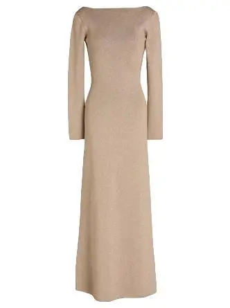 Max Mara Maxi Dress In Sand Viscose Blend - Beige