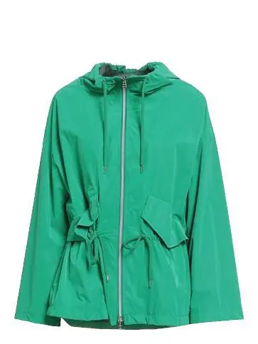 Herno Hooded Zip-up Polyamide Windbreaker With Drawstring Waist - Green