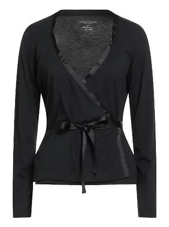 Majestic Filatures Lyocell And Cotton Wrap Top - Black