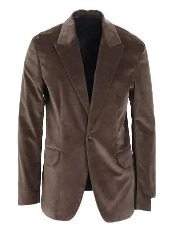 PAOLO PECORA Blazer Size Cotton, Polyester, Elastane - Brown