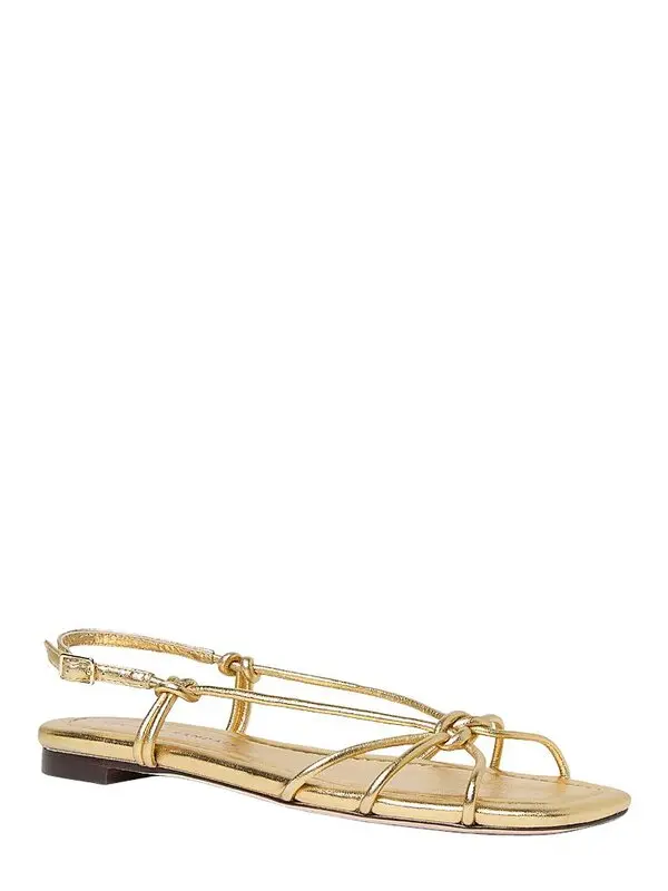 LOEFFLER RANDALL Strappy Flat Sandals - Light Gold