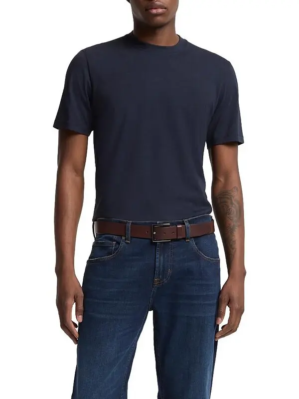 7 For All Mankind Crewneck Short Sleeve Tee - Navy