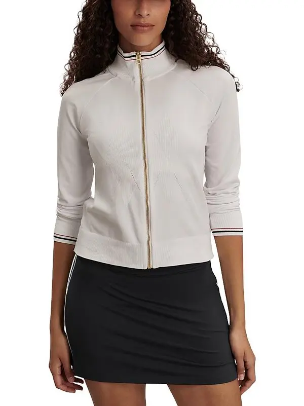 Varley Len Seamless Full Zip Jacket - White