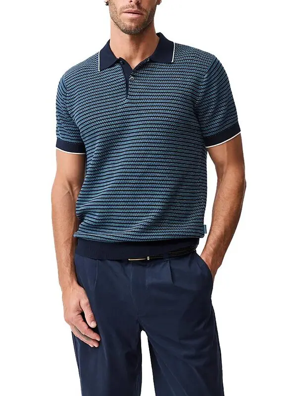 Rodd & Gunn Rodd & Gun Oyster Island Striped Polo - Teal