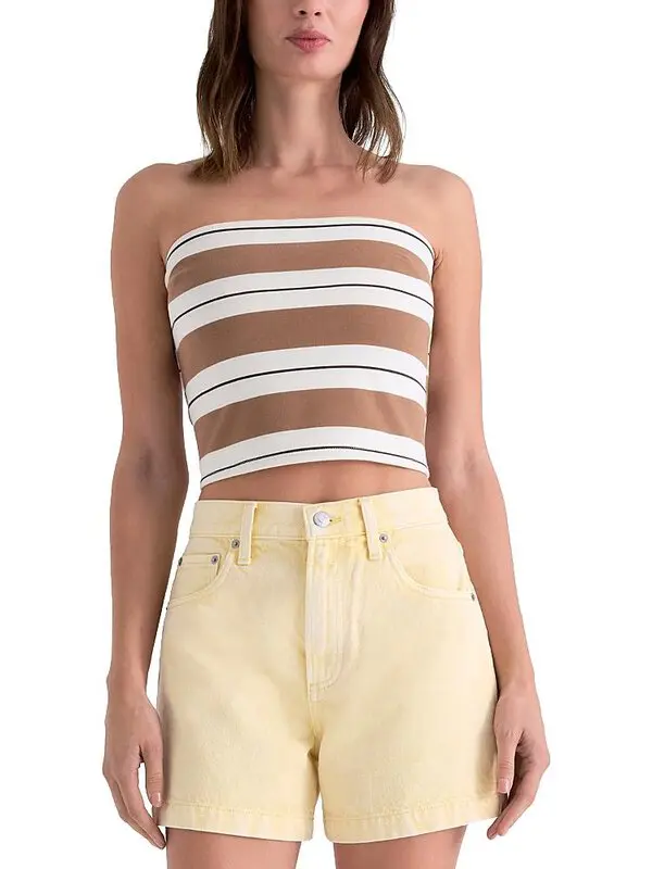 PISTOLA Beverly Striped Tube Top - Desert Egret Stripe