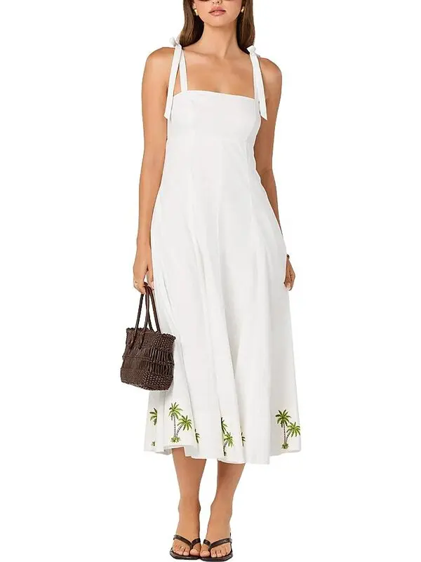 Astr The Label Sleeveless Midi Dress - White