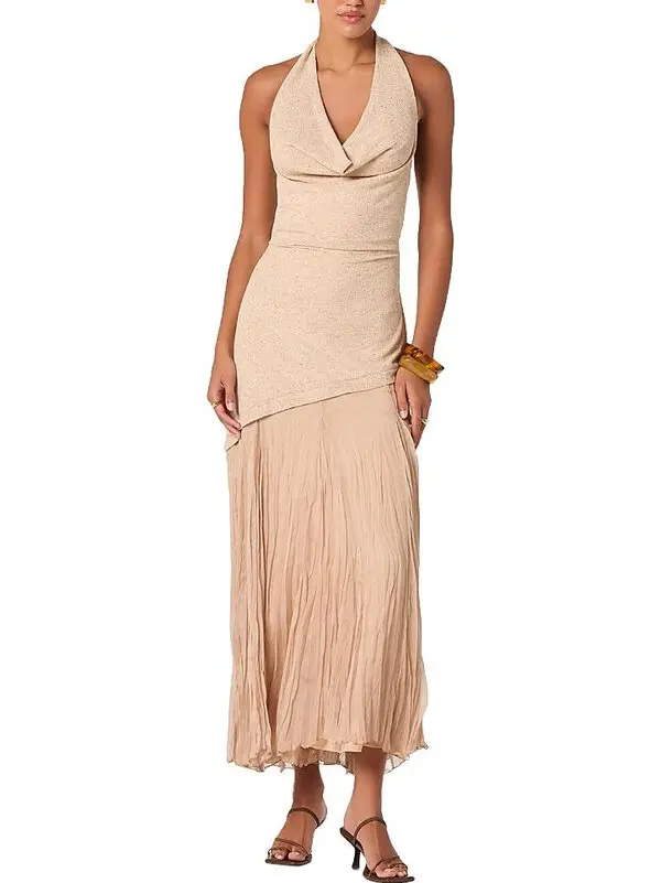 Astr The Label Inez Drop Waist Dress - Natural