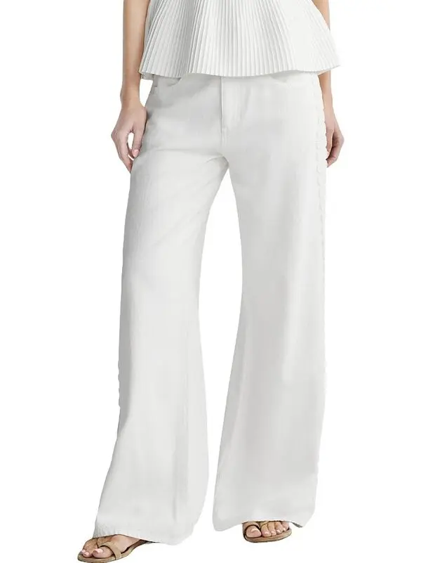 DL1961 Alex Aura Baggy Wide Leg Jeans - White Lace