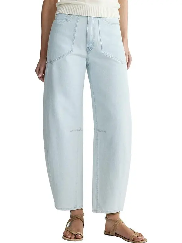 DL1961 Miro Barrel High Rise Jeans - Saltstone