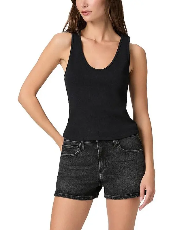 Paige Bali Ribbed Tank - Black