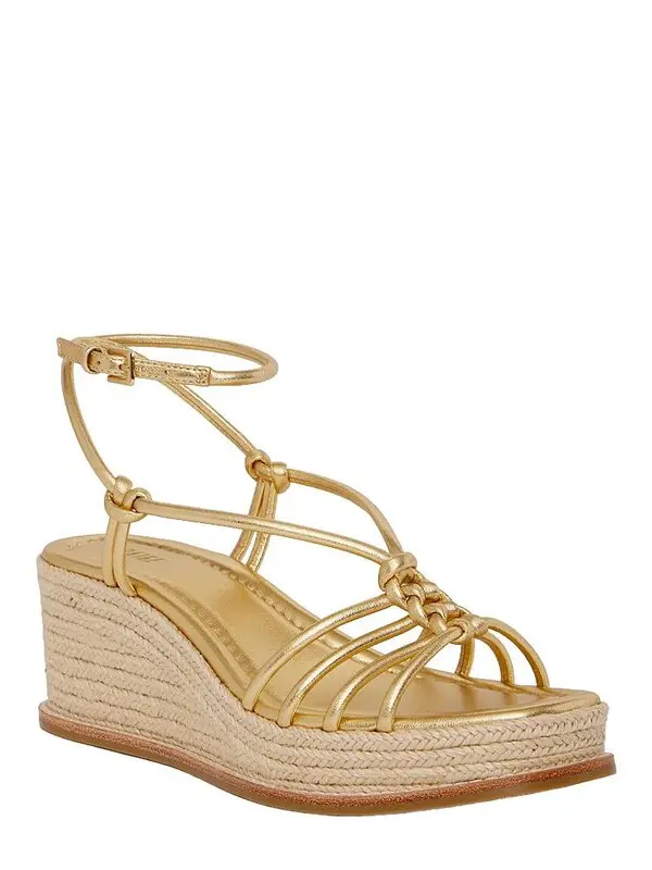 Paige Julian Espadrille Wedge Sandals - Gold