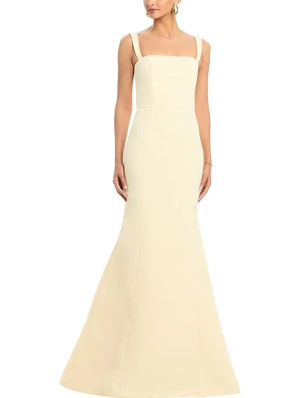 Amsale Ida Square Neck Gown - Buttercup
