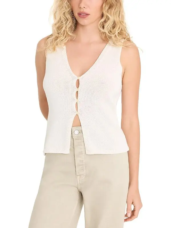 Good American The Knit Vest - White