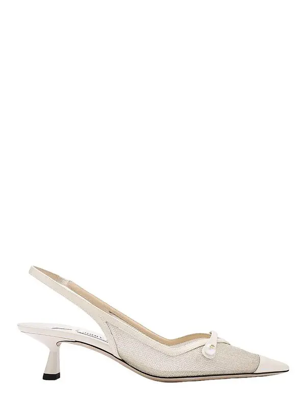 JIMMY CHOO Amita 45 Slingback Pumps - Latte/champagne