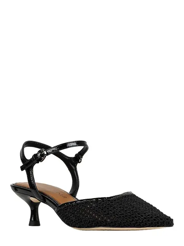 DONALD PLINER Pointed Toe Slingback Pumps - Black