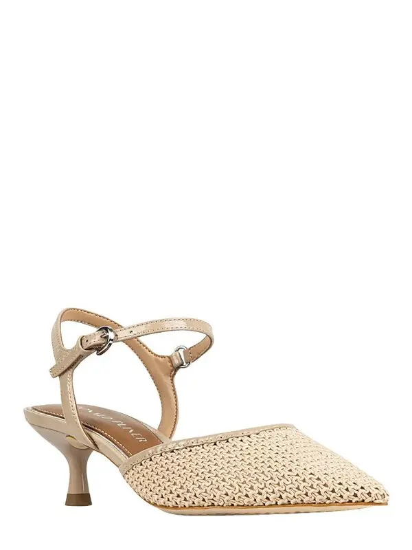 DONALD PLINER Pointed Toe Slingback Pumps - Sand
