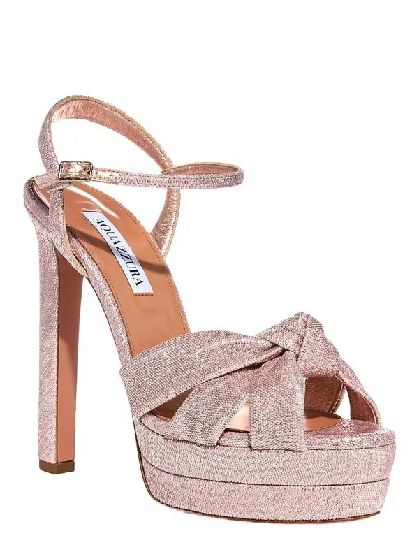 AQUAZZURA Nina Platform Sandals - Light Blush