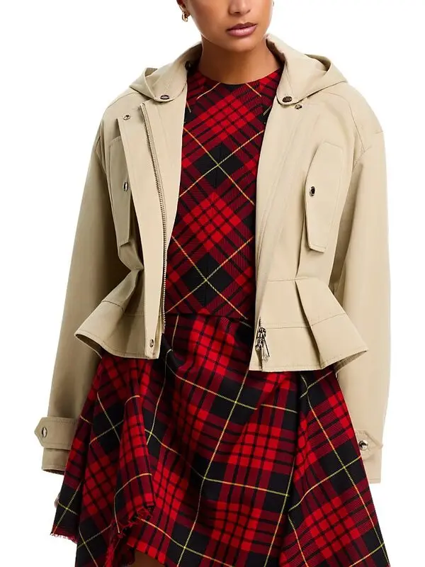 Alexander McQueen Short Belted Peplum Jacket - Pale Beige