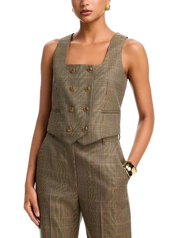 Alexander McQueen Country Check Vest - Brown