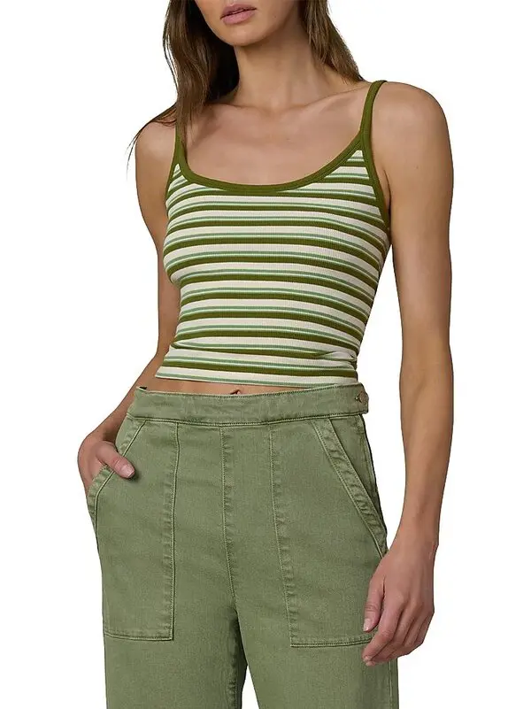 Joe's Jeans The Cami Striped Tank Top - Fern/pesto Stripe
