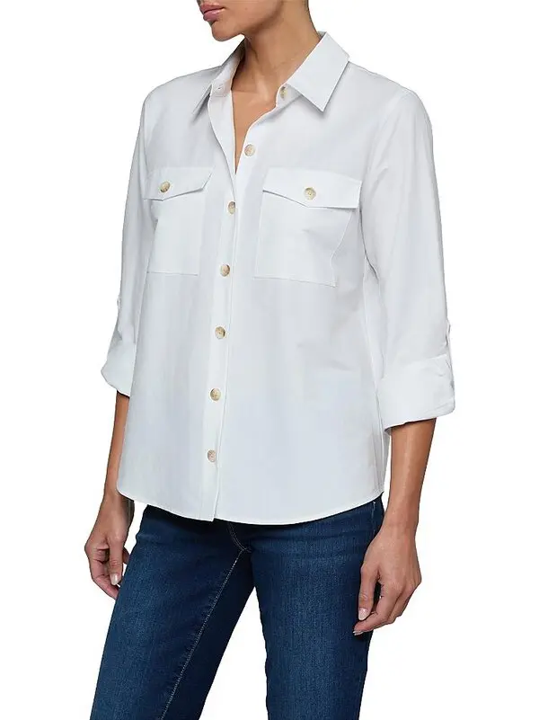 L'Agence Pearson Military Blouse - White