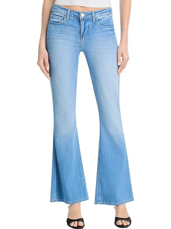 L'Agence Taney Low Rise Sneaker Flare Jeans - Pacific