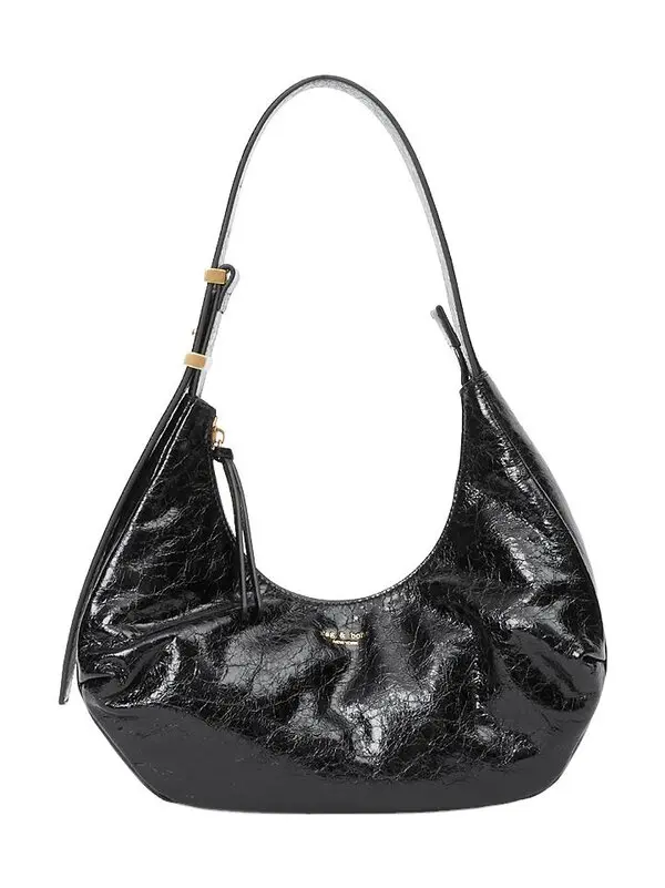 Rag & Bone Hudson Patent Leather Hobo Bag - Black