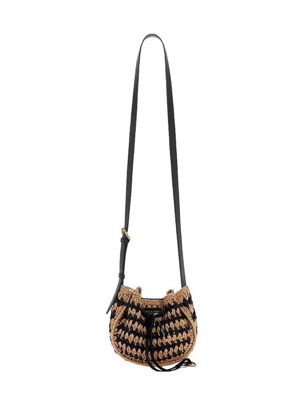 Rag & Bone River Small Woven Crossbody Bag - Black Multi