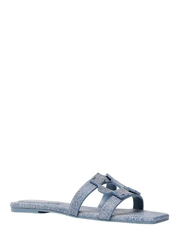 Simkhai Monogram Print Slides - Denim