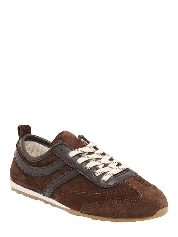 Dolce Vita Viper Lace Up Sneakers - Dark Brown Suede