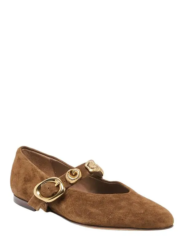 Dolce Vita Loree Mary Jane Flats - Chestnut Suede